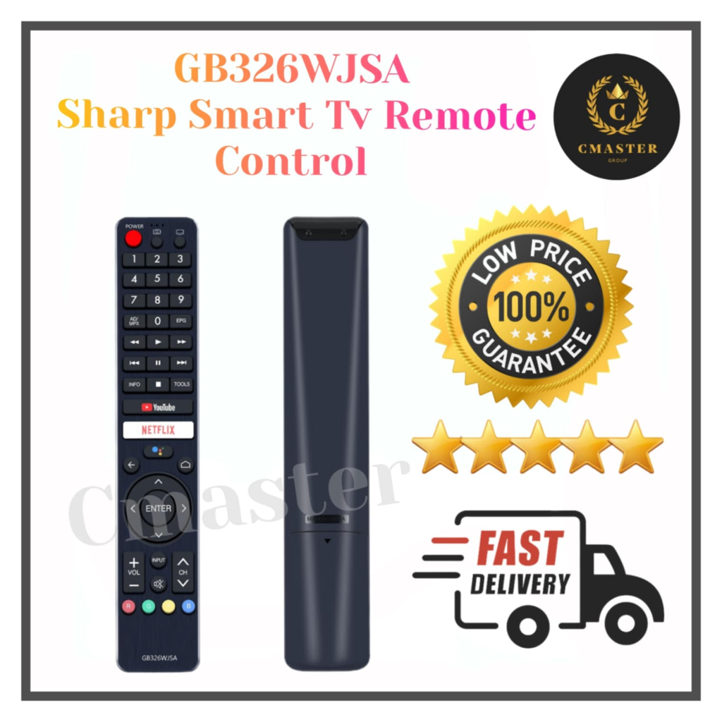 GB326WJSA Sharp Smart Tv Remote Control | Shopee Malaysia