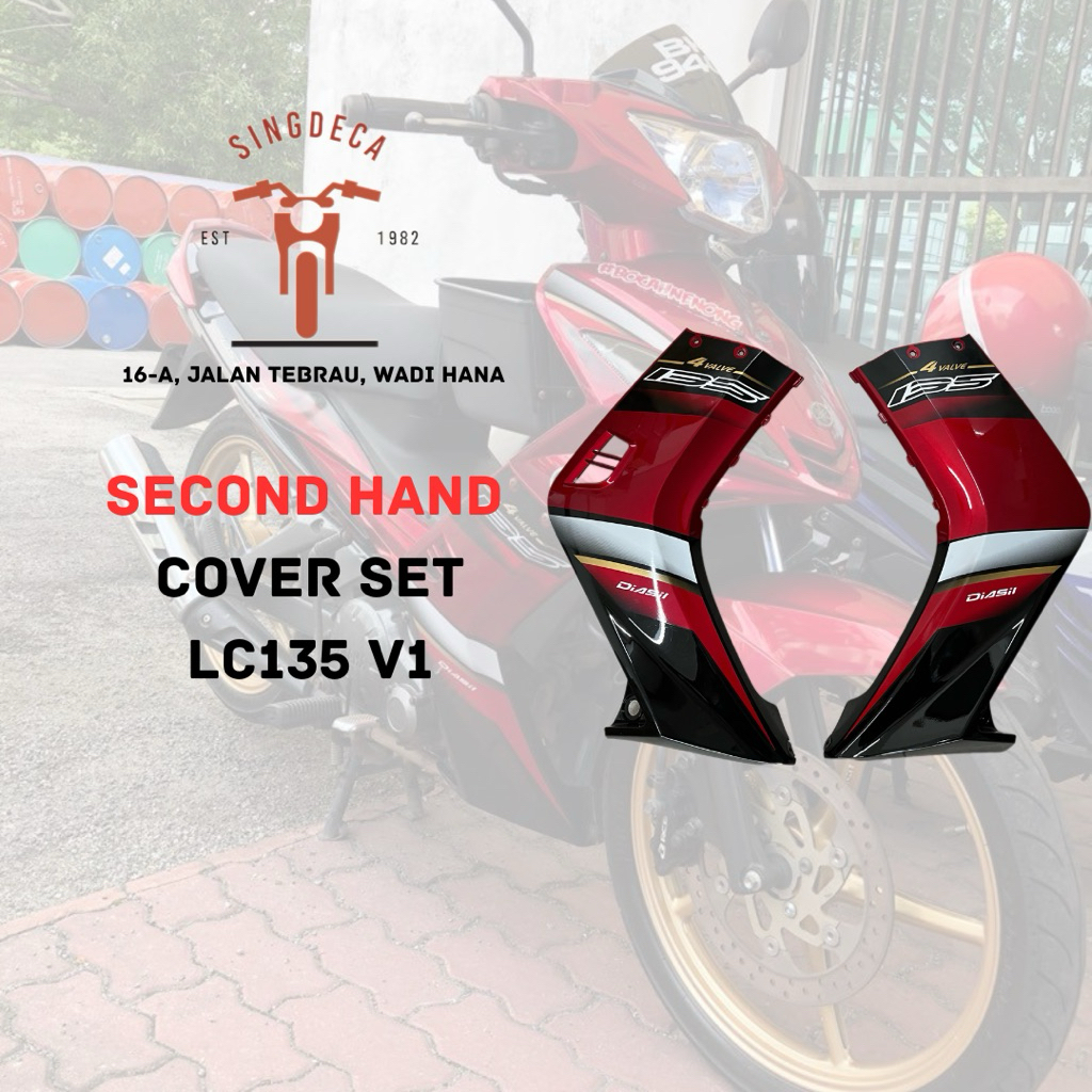 100% ORIGINAL YAMAHA LC135 V1 COVER SET SHIELD LEG LC 135 135LC ...