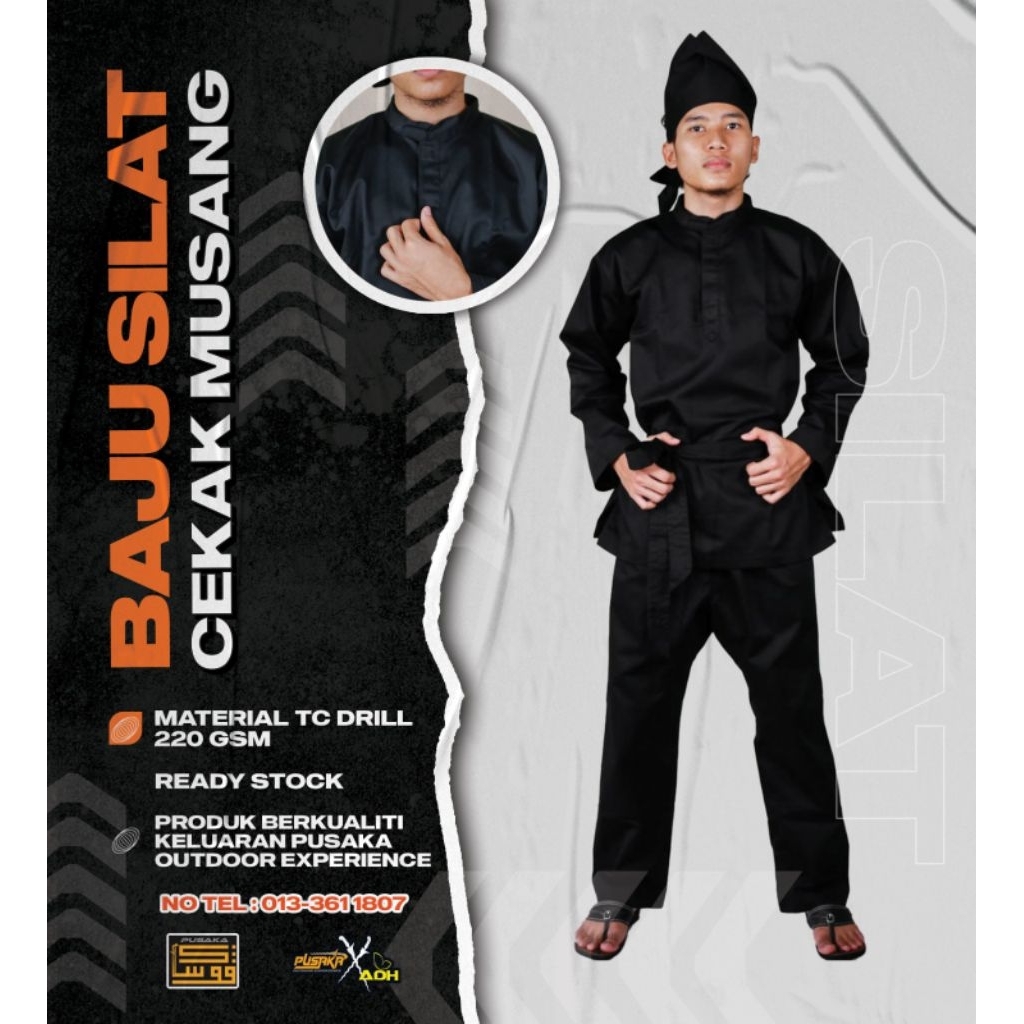 Baju silat cekak musang kanak-kanak dan dewasa/Uniform silat olahraga ...