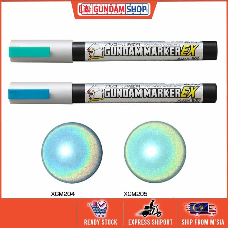 Mr.Hobby Gundam Marker EX XGM204 Wing of Light Holoprahic Blue XGM205 ...