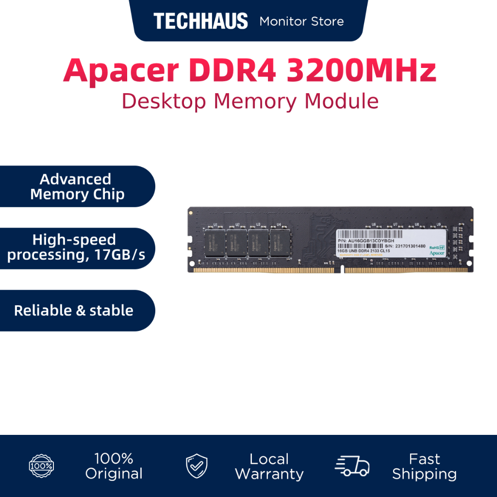 APACER DDR4 3200MHz LONG DIMM ( 3 Year Warranty ) | Shopee Malaysia