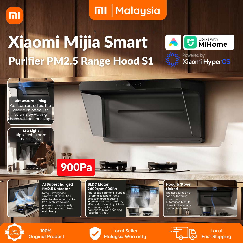 Xiaomi Mijia Smart Range Hood S2 Gas Stove AI Supercharged Purification Smoke AI Cruise Boosting ...