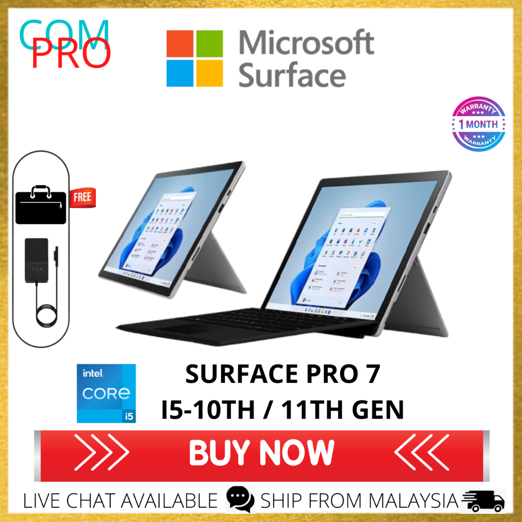 [COMPRO] SURFACE Pro 7 / I5-10TH / 128GB & 256GB / 12.3" Screen ...