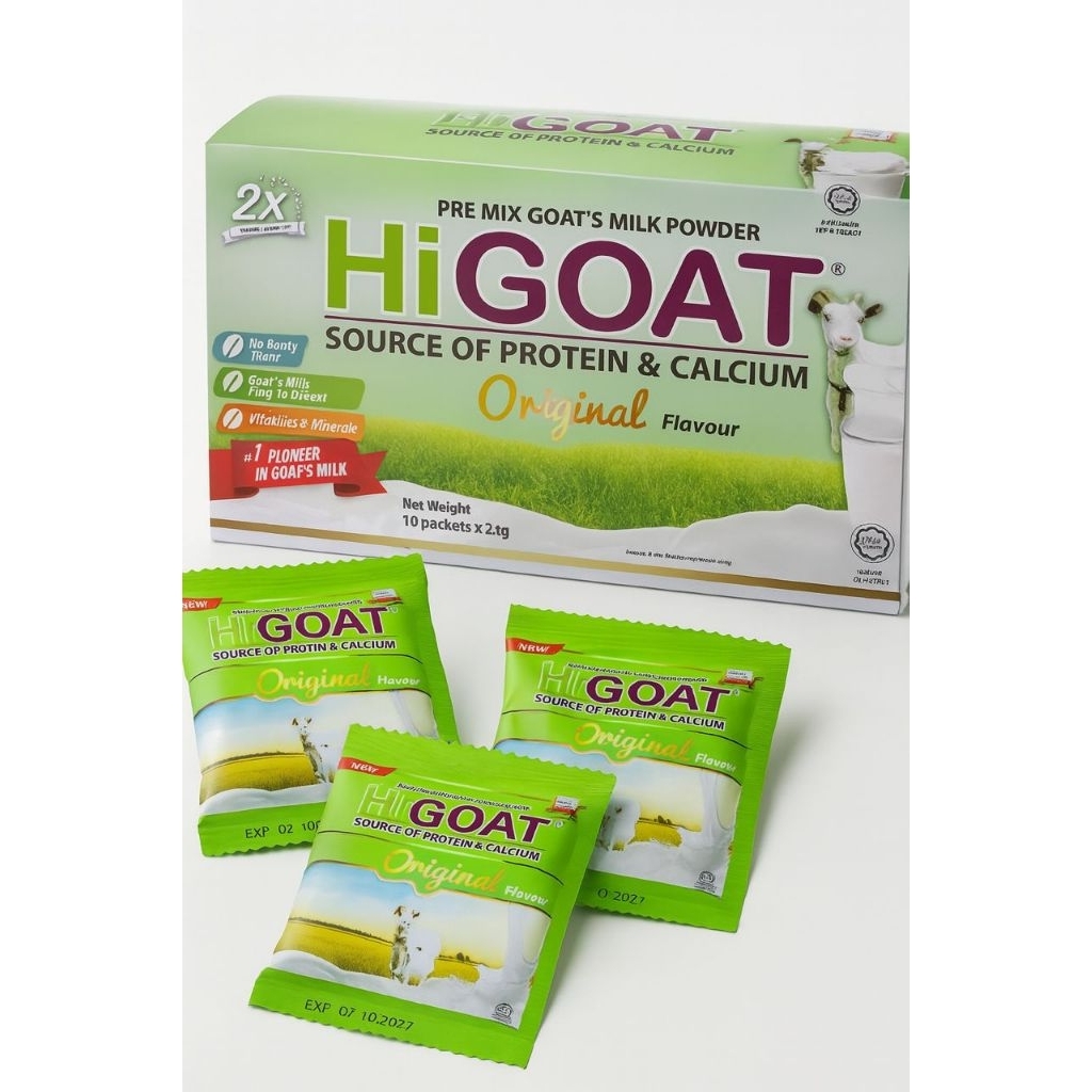 HiGOAT Susu Kambing Pracampuran Original (10 Sachet x 21g) | Shopee ...