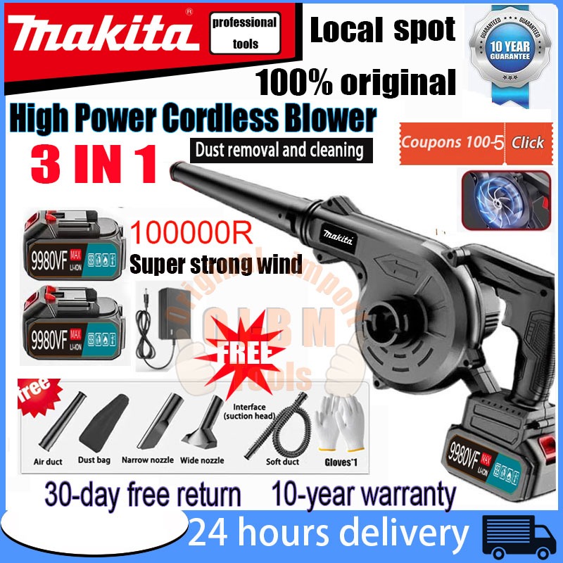 Makita Cordless Blower 998Vf Portable Cordless Air Blower Rechargeable ...