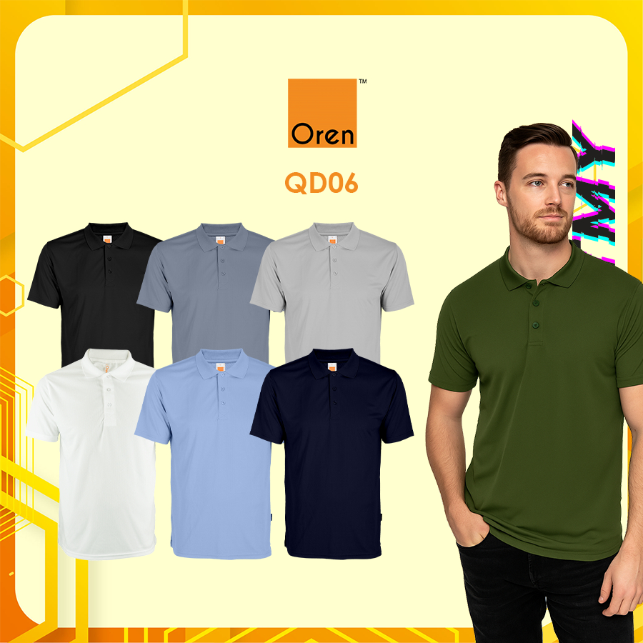 OREN SPORT QD06 Quick Dry Polo T-Shirt Unisex Sportswear Cool Fit ...