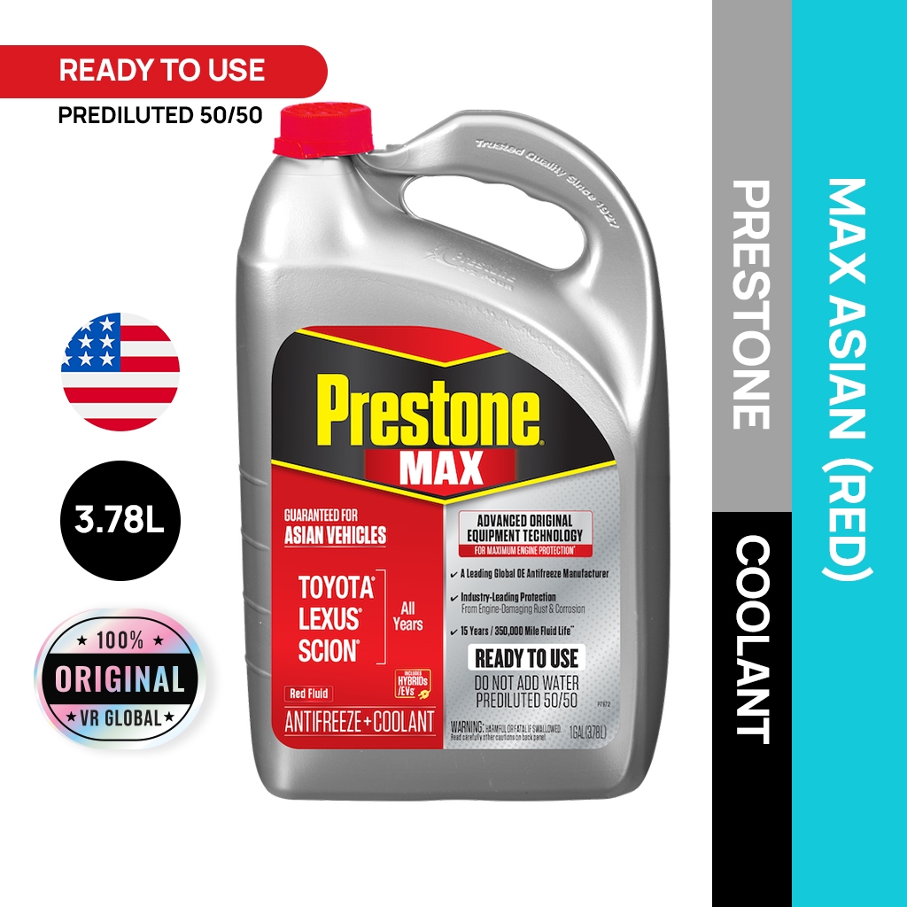 PRESTONE ANTIFREEZE + COOLANT - MAX EUROPEAN / ASIAN VEHICLES - BLUE ...