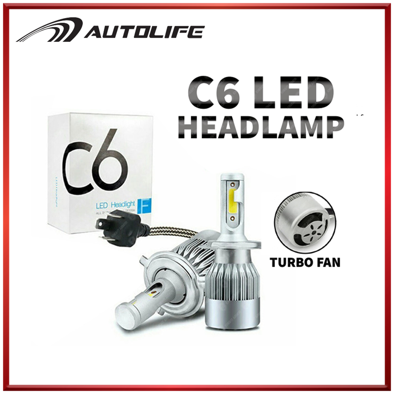 2PCS C6 LED Headlight H4 H7 H11 H1 HB3 HB4 9006 9005 H3 Car Headlight ...