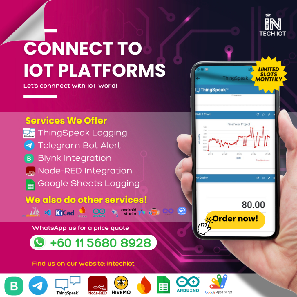 IoT ESP32 Data Logger Service - ThingSpeak, Blynk, Telegram, Node-RED ...