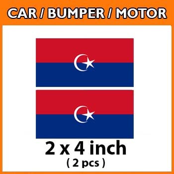 Johor District Flag Pontian - Car Sticker / Bumper Sticker / Motor ...