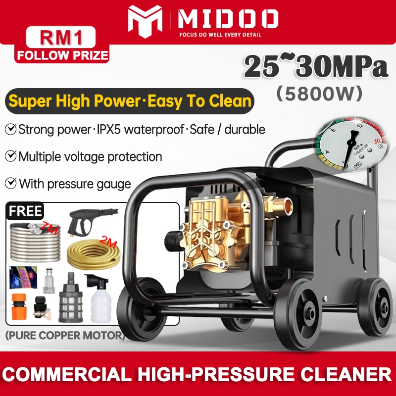 5800W Water Jet High Pressure Cleaner Power Upgrade High Pressure Water ...