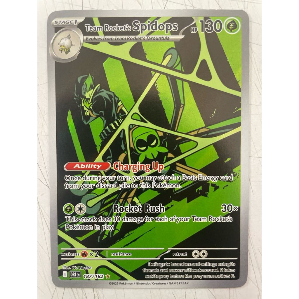 Pokemon PTCG SV10 Destined Rivals - 187/182 Team Rocket's Spidops (Illustration Rare) | Shopee ...