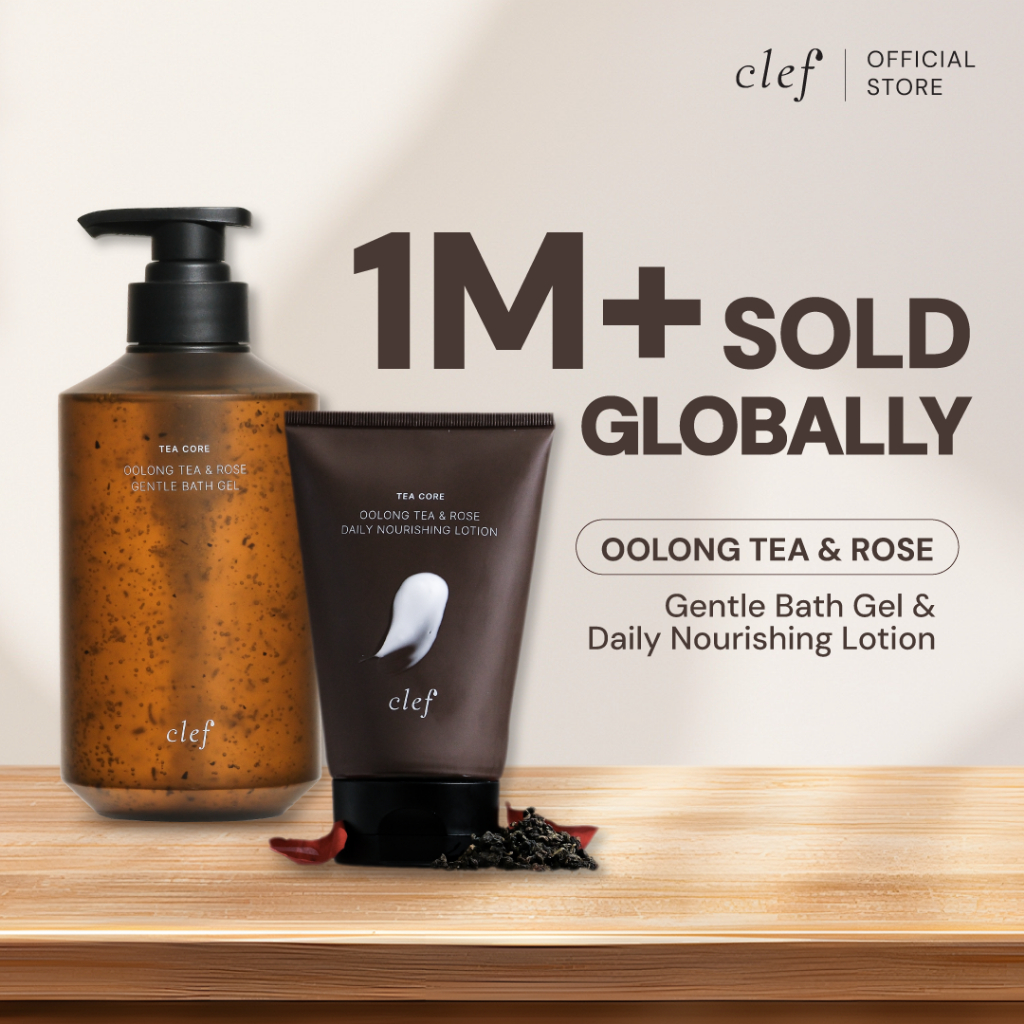 [BEST SELLING] CLEF Tea Core Oolong Tea & Rose Gentle Bath Gel & Daily ...
