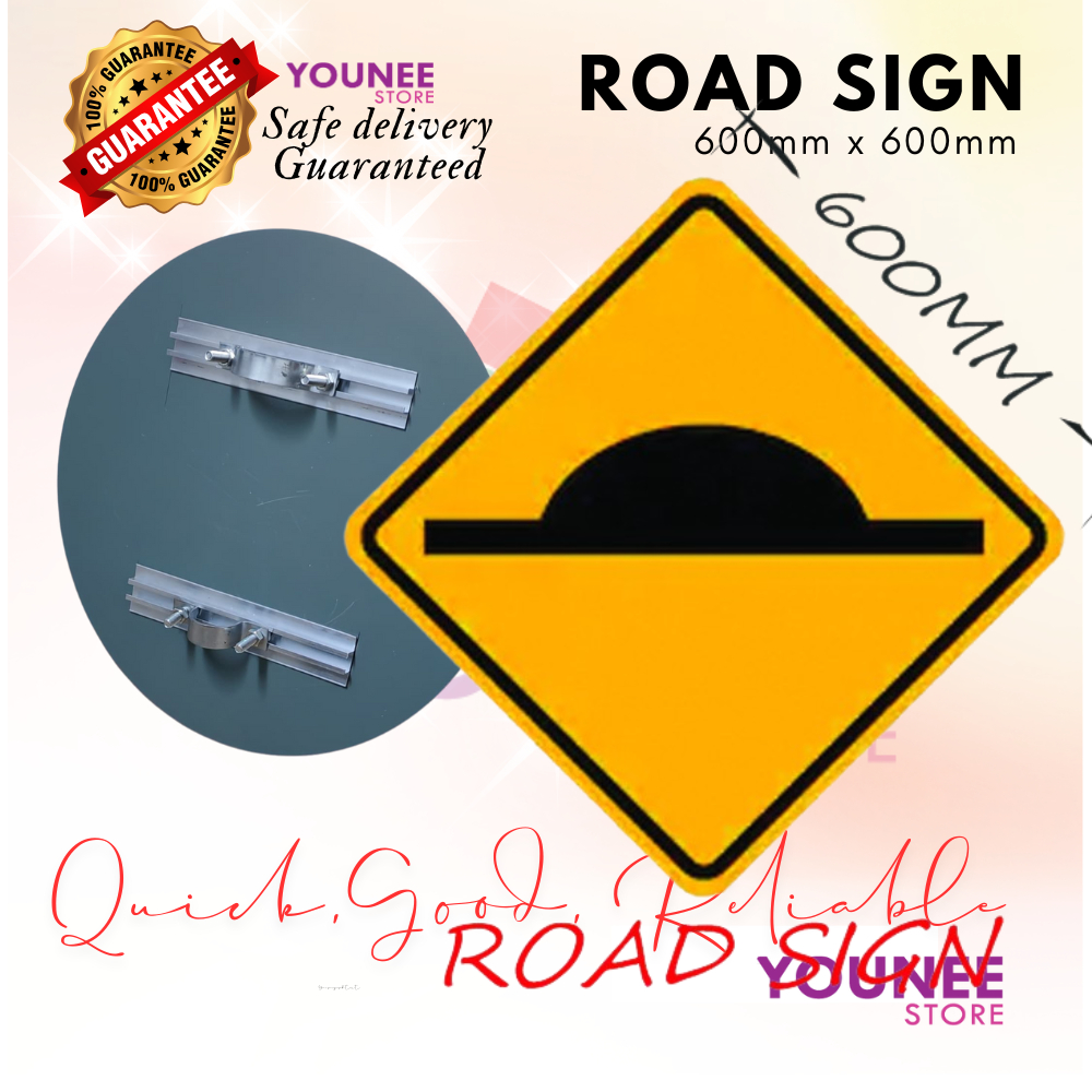ROAD BUMPER SIGN, ROAD BUMP SIGN, TANDA HALANGAN DI DEPAN | Shopee Malaysia