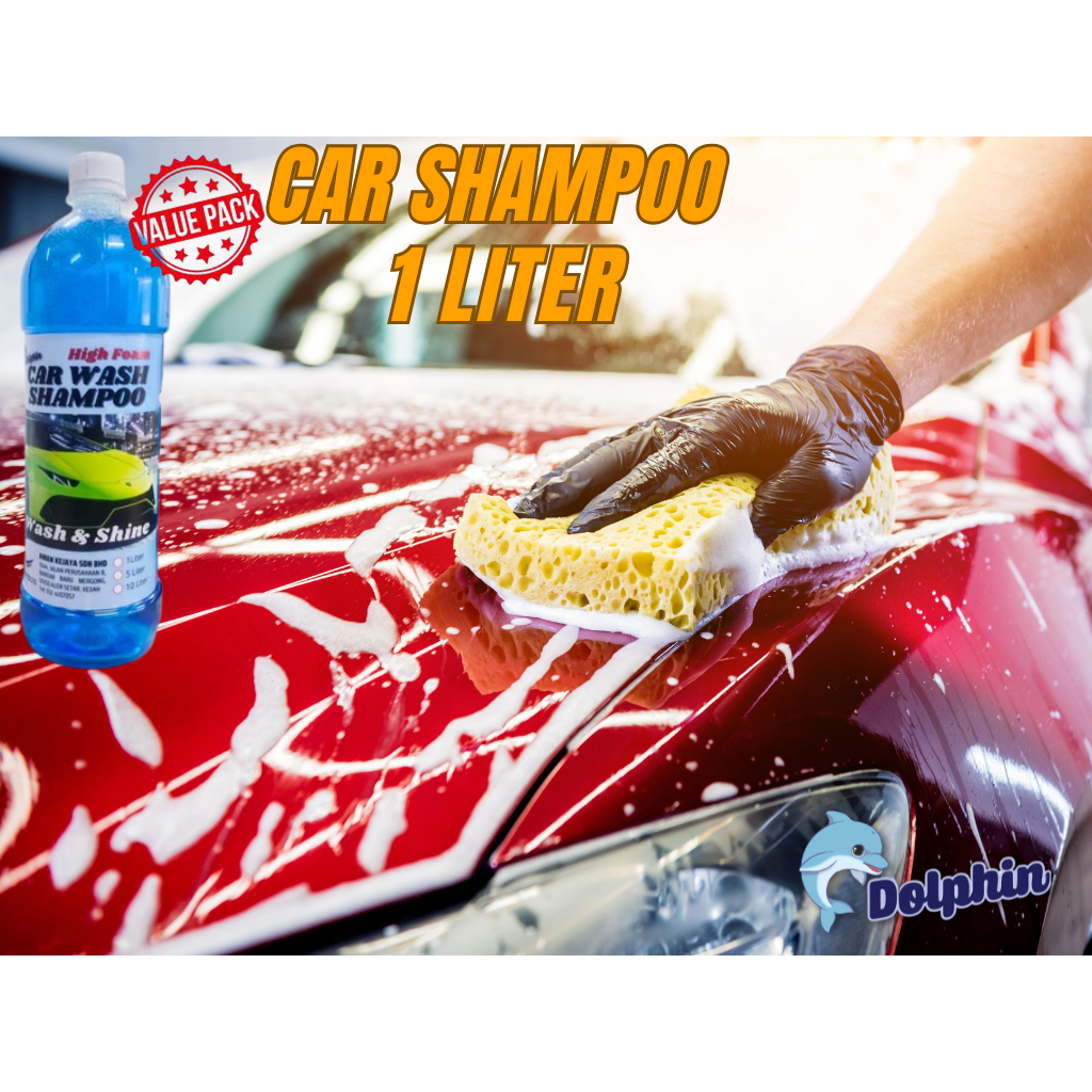 Car Shampoo DOLPHIN Sabun Pencuci Kereta 洗车液 1L- Carwash High Foam Snow ...