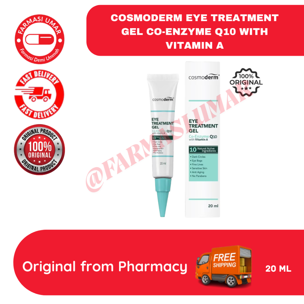 Cosmoderm Eye Treatment Gel with Co Q10 and VItamin A 20ml | Shopee ...