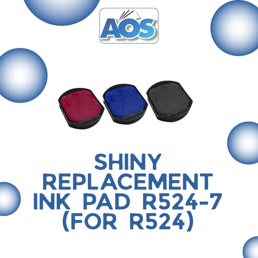Shiny Self Inking Stamp Pad R-524-7 (Black) (Blue) | Shopee Malaysia