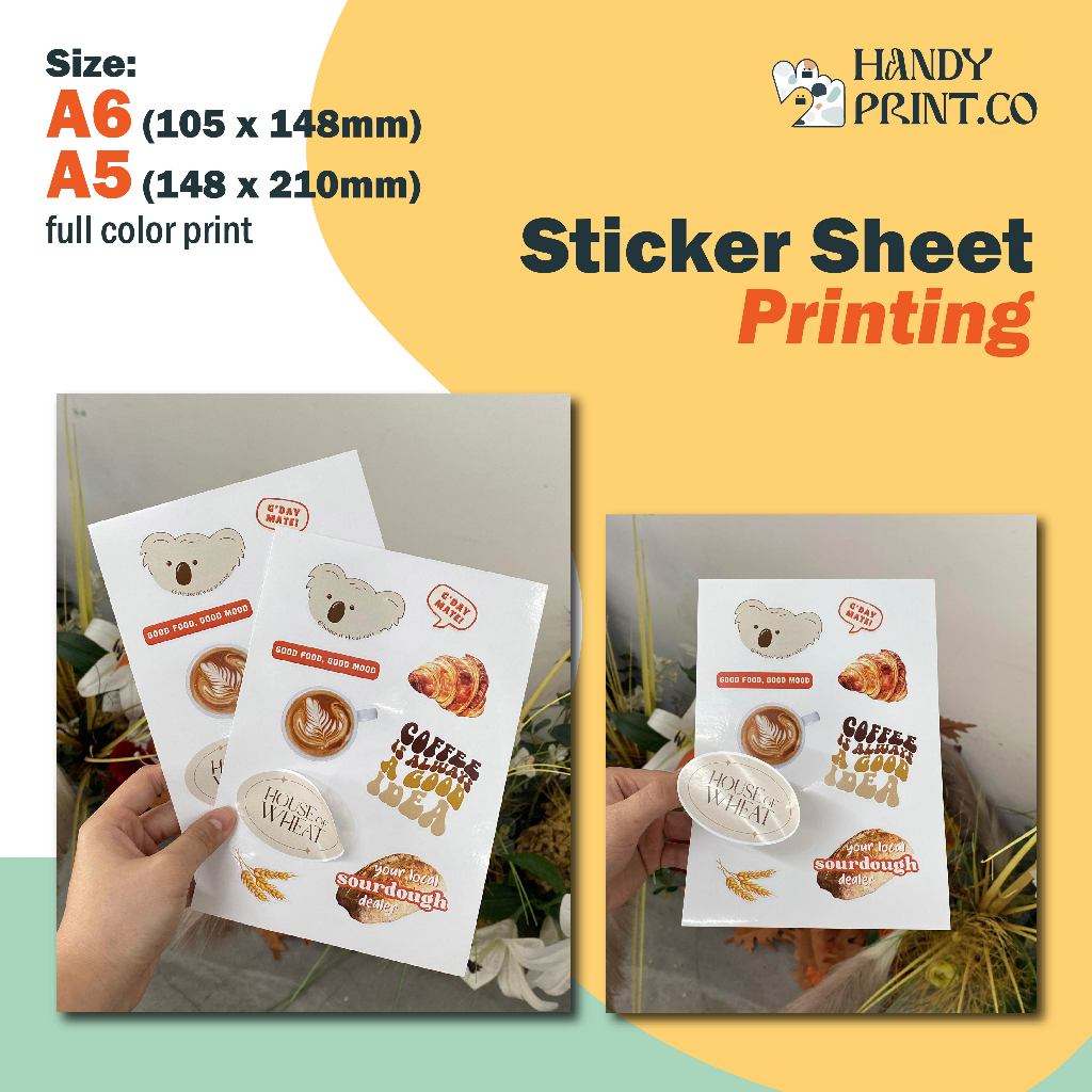Custom print Sticker Sheet l Kiss Cut Size & Shape (HandyPrint)🚫no ...