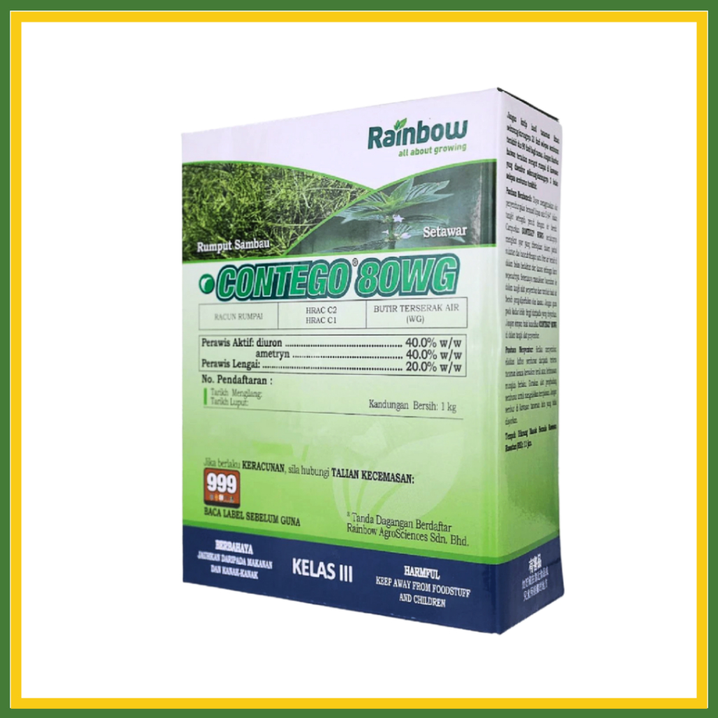 CONTEGO 80WG - 1KG (diuron 40% / ametryn 40% )Rumput Sambau Nenas Nanas ...