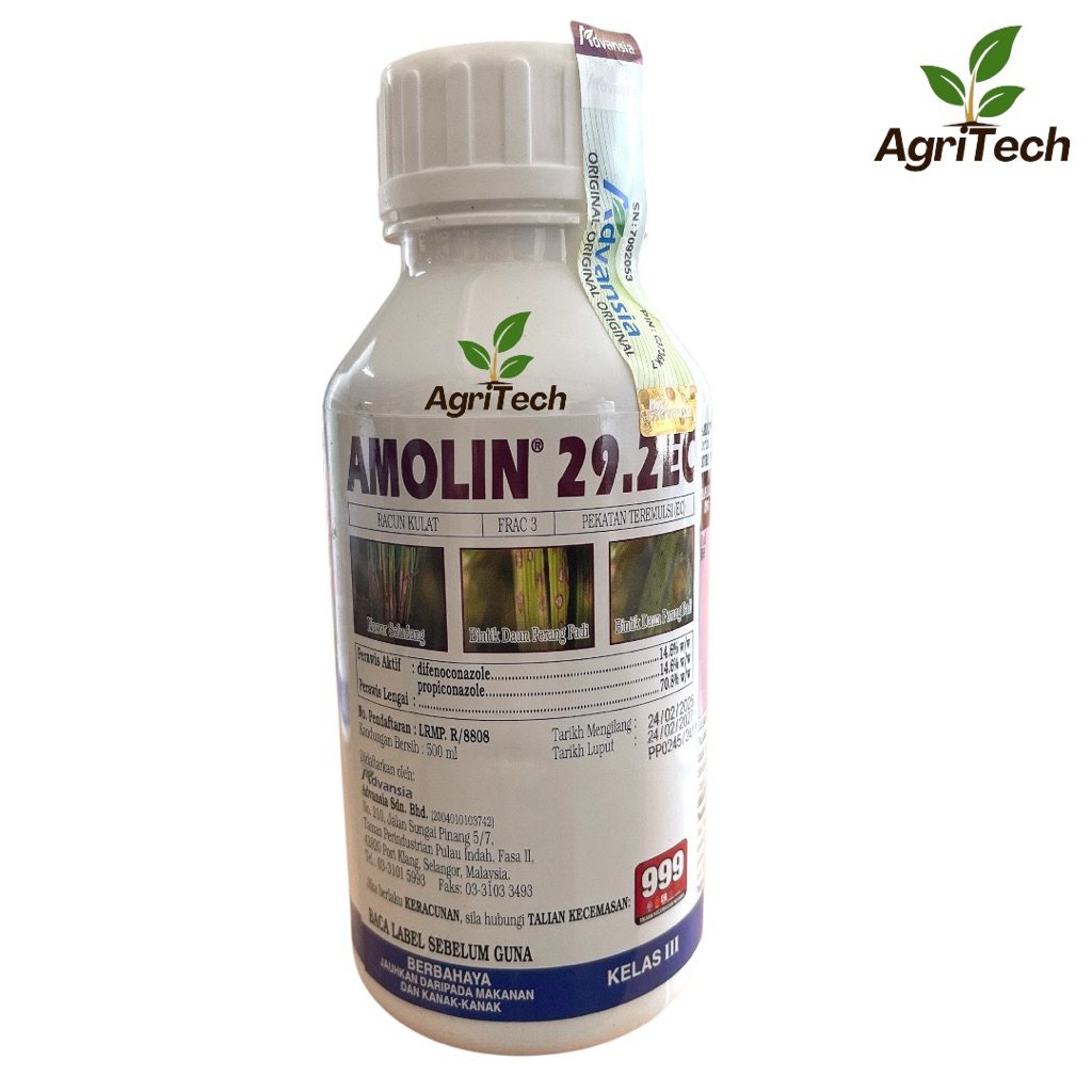 Amolin 29.2EC 500ml/fungicide/Racun hawar seludang &bintik perang kulat ...