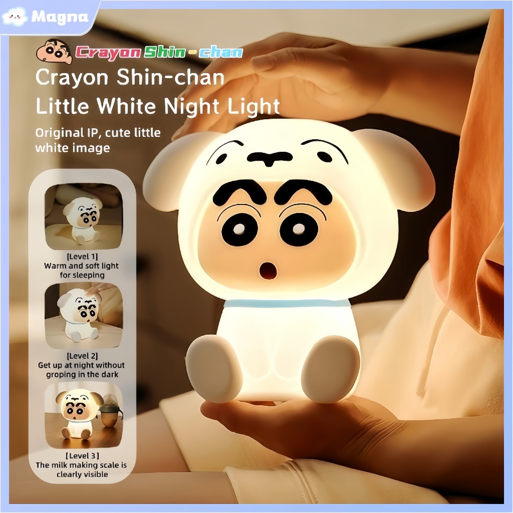 [COD] Touch Sense Crayon Shin-Chan Night Light Cute Patting Soft Lamp ...