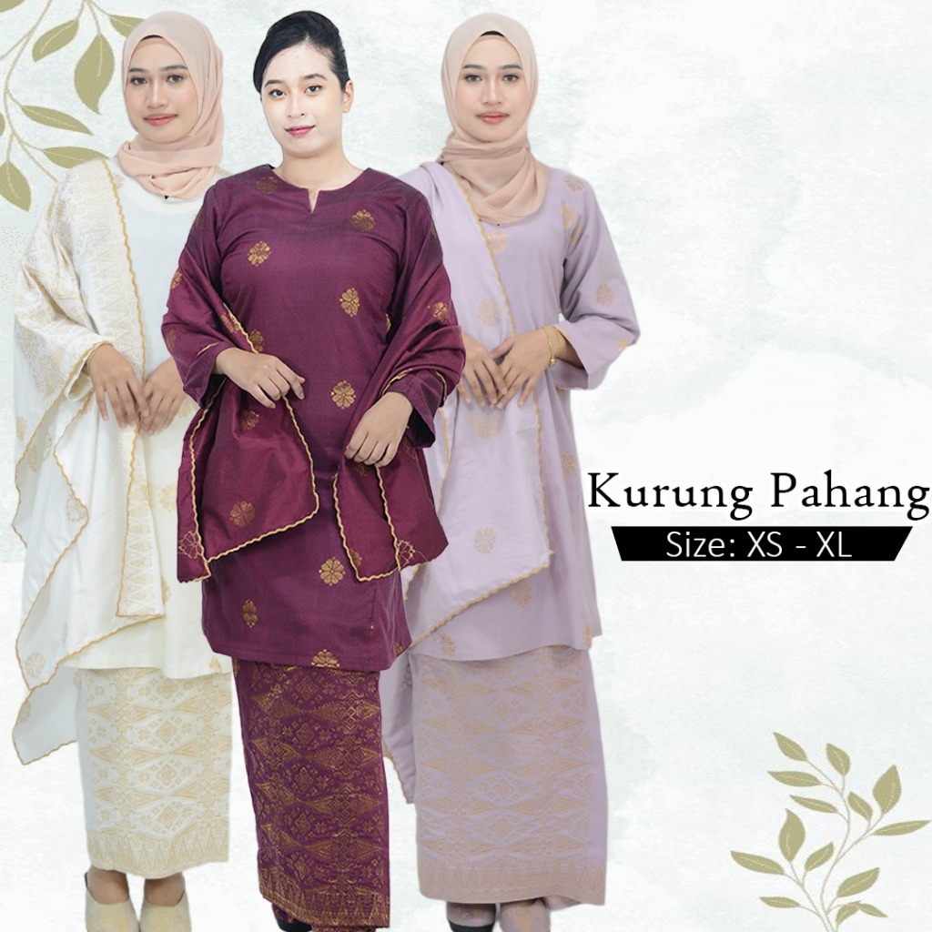 kurang pahang | XL-XL |Songket Hidaya Exclusive|| Baju Kurung | Songket Tenun | Shopee Malaysia