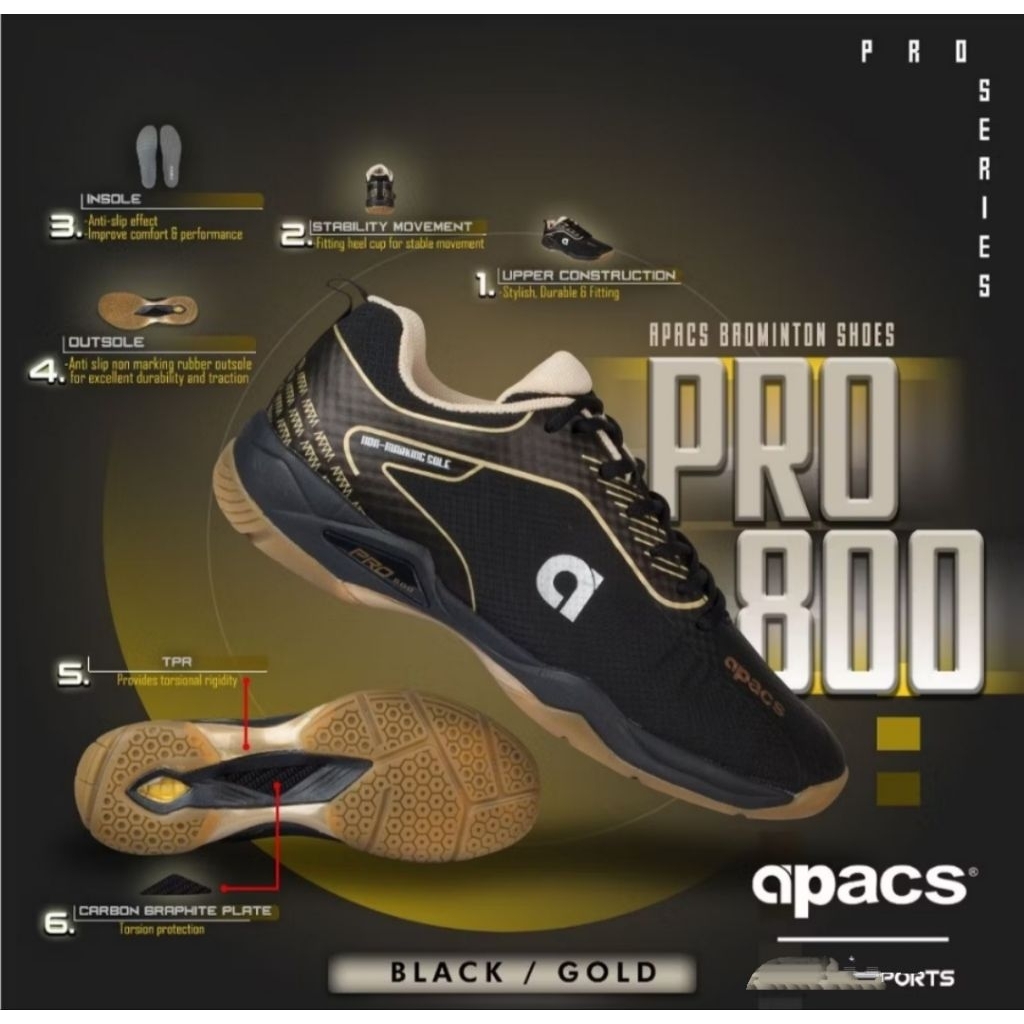 APACS PRO 800 SHOES (PLAYER USE!) ORIGINAL | Shopee Malaysia