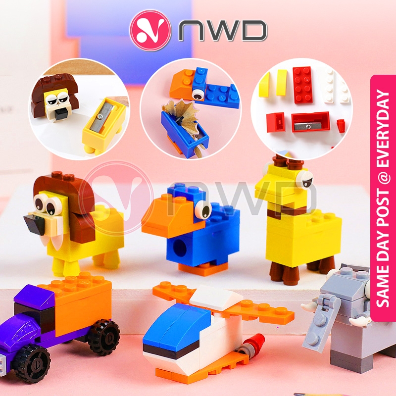 𝗠𝗜𝗡𝗗 𝗥𝗘𝗙𝗥𝗘𝗦𝗛 》DIY Puzzle Pencil Sharpener Creative Lego Color Pencils ...