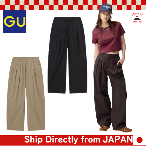 GU Chino Barrel Leg Tuck Pants【Direct from Japan】 | Shopee Malaysia