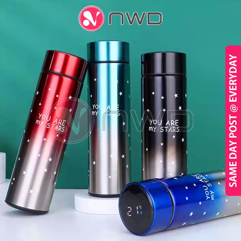 𝗟𝗘𝗗 𝗗𝗜𝗦𝗣𝗟𝗔𝗬 》500ml Smart LED Vacuum Thermal Flask Stainless Steel ...