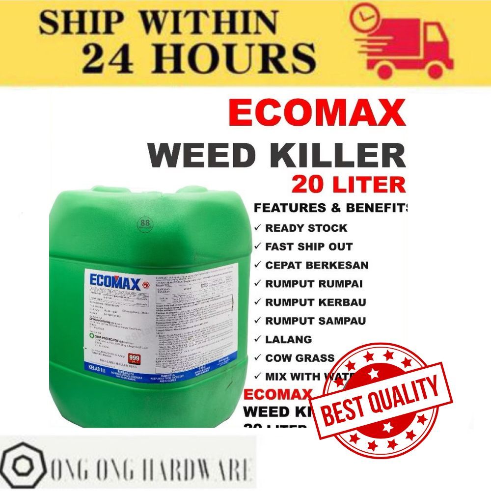 Ecomax Racun Rumput 20L Racun Lalang dan Rumput Weed Killer Racun ...