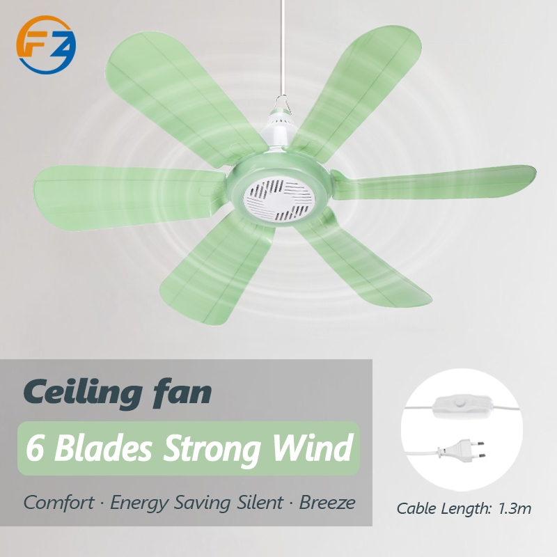 Kipas Siling Mudah 6 Blades Strong Wind Ceiling Fan 15W Mini Ceiling ...