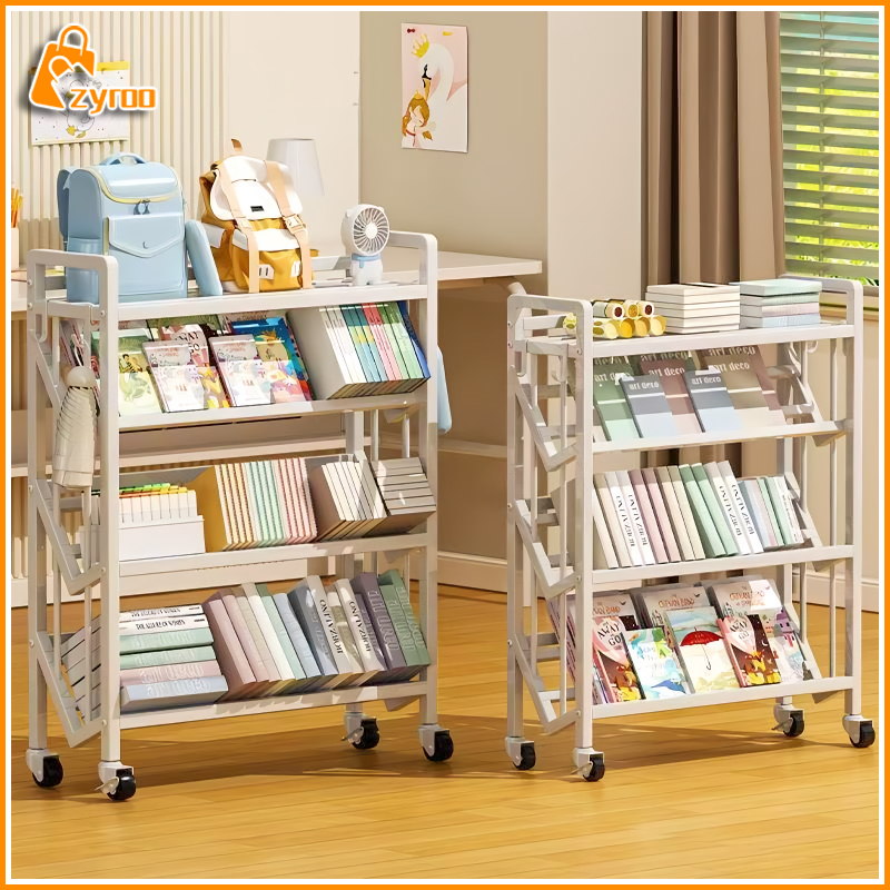 Bookshelf Rak Buku Kanak Kanak Almari Buku Steel Metal Book Rack Besi ...