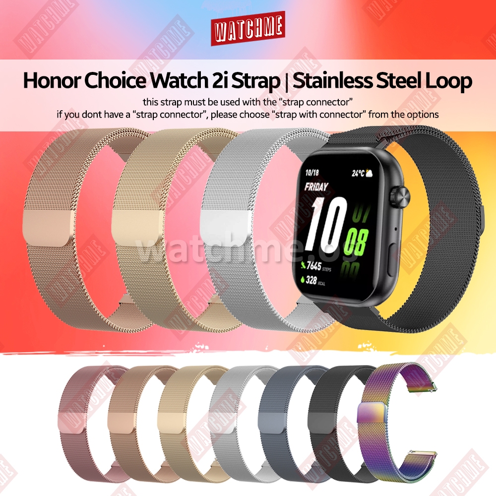 Honor Choice Watch 2i Strap, Stainless Steel Milan Loop 20mm, Magnetic ...