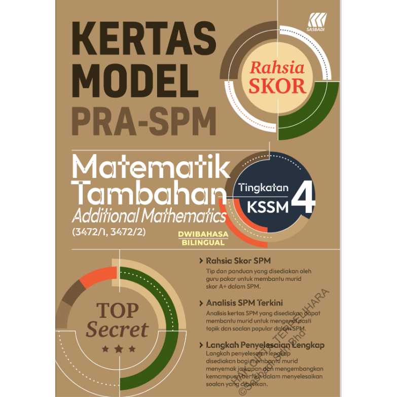 Sasbadi:Kertas Model:Matematik Tambahan + Additional Mathematics:Pra ...