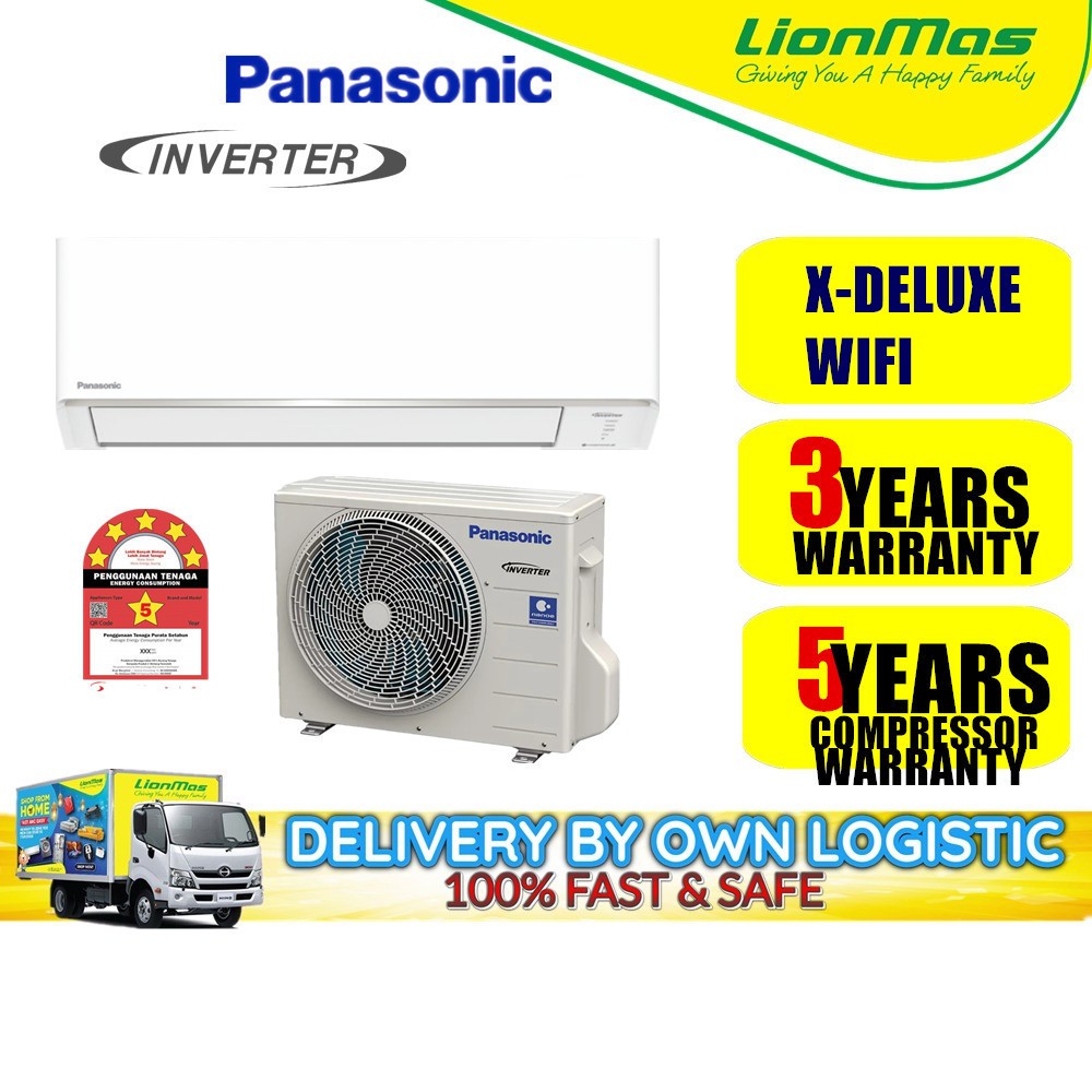 Panasonic X-Deluxe Inverter KU Series Air Conditioner KU9AKH Air Cond ...