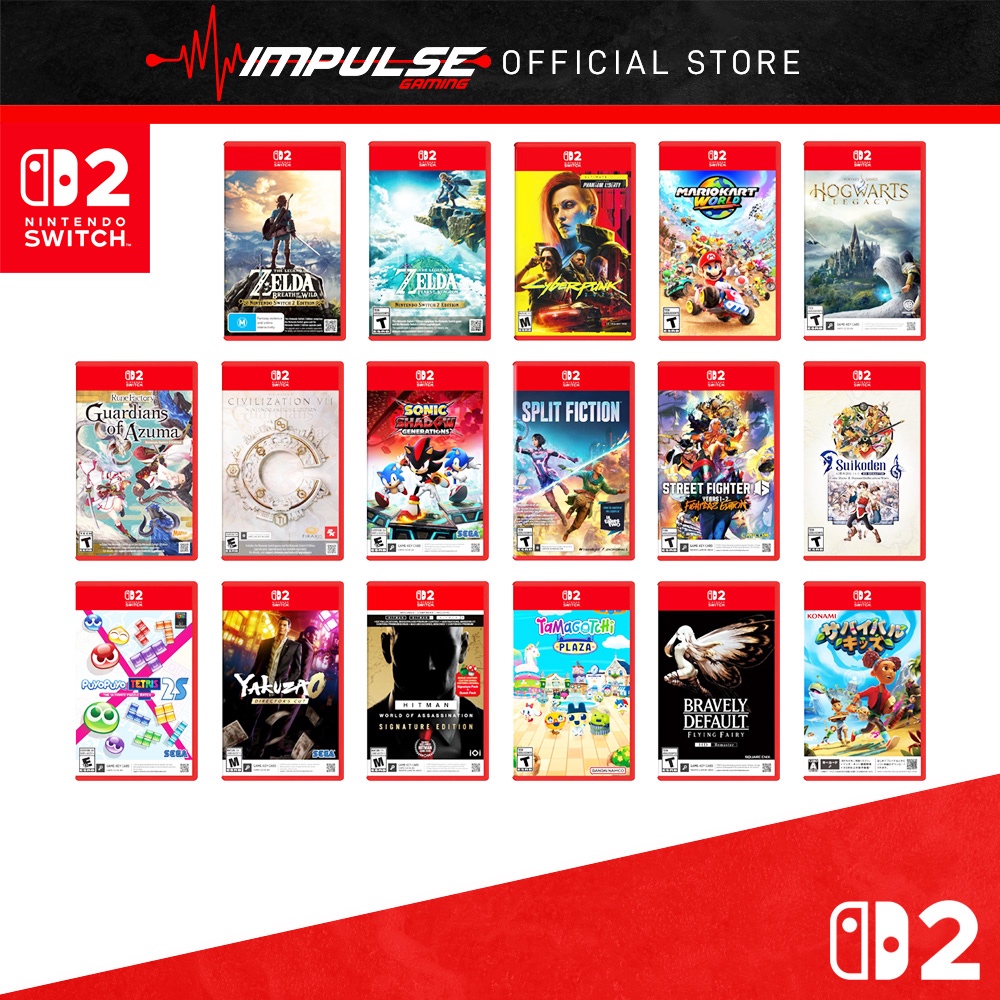 NSW2 Nintendo Switch 2 ALL Games Listing (Zelda, Mario Kart, Yakuza ...