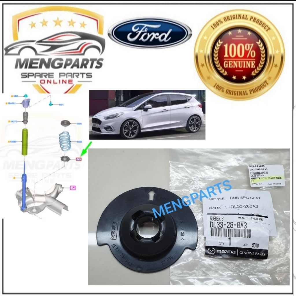 **FORD FIESTA & MAZDA 2 REAR COIL SPRING PAD LOWER REAR COIL SPRING ...