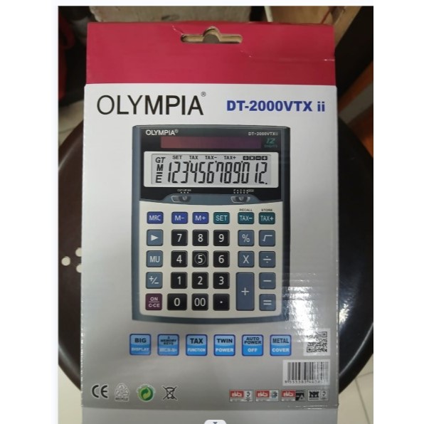 OLYMPIA DT-2000VTX ii– 12 Digit Desktop Calculator – Tax Function LARGE CALCULATOR | Shopee Malaysia