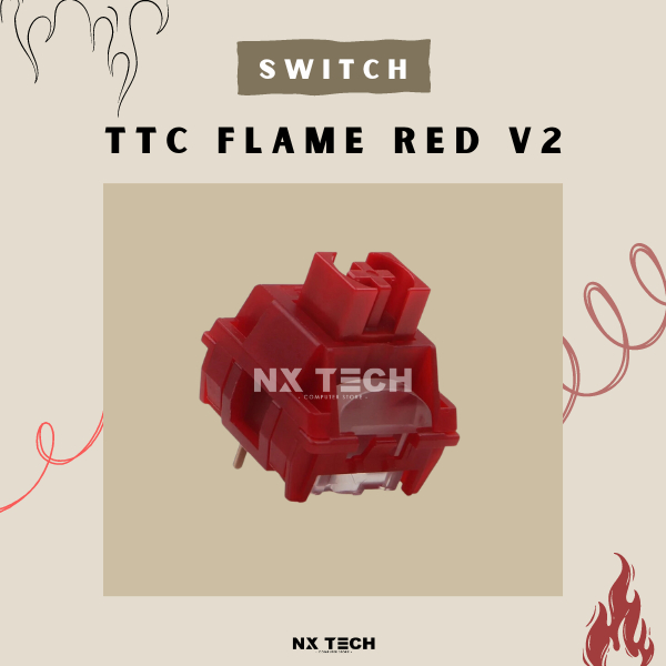 TTC Flame Red V2 | 5 pin | Linear Switch for mechanical keyboard | Shopee Malaysia