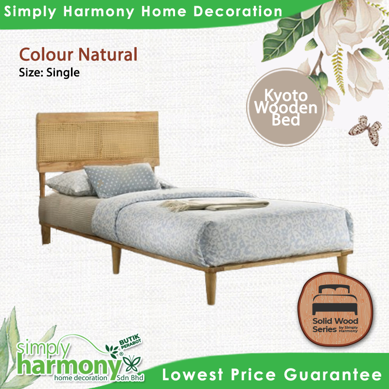 SHSB Kyoto Single Size / Katil Kayu / Solid Wood Bed / Katil Kayu ...