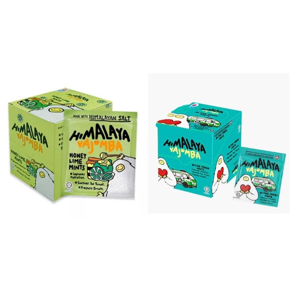 Himalaya Vajomba Honey Lime Mints/Altice Fresh Mint 15g x 12pkt NEW ...