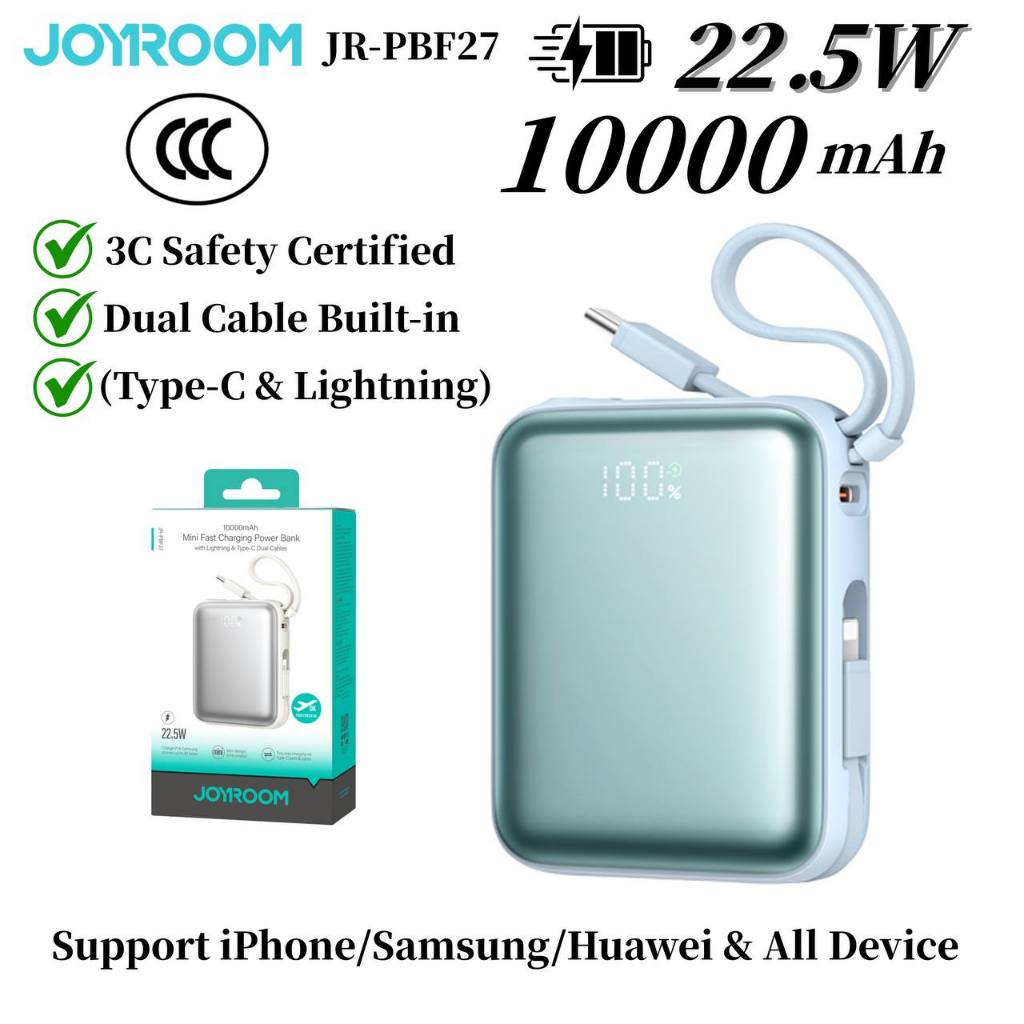 3C Certified Joyroom JR-PBF27 Power Bank 10000mAh | 22.5W Fast Charging ...