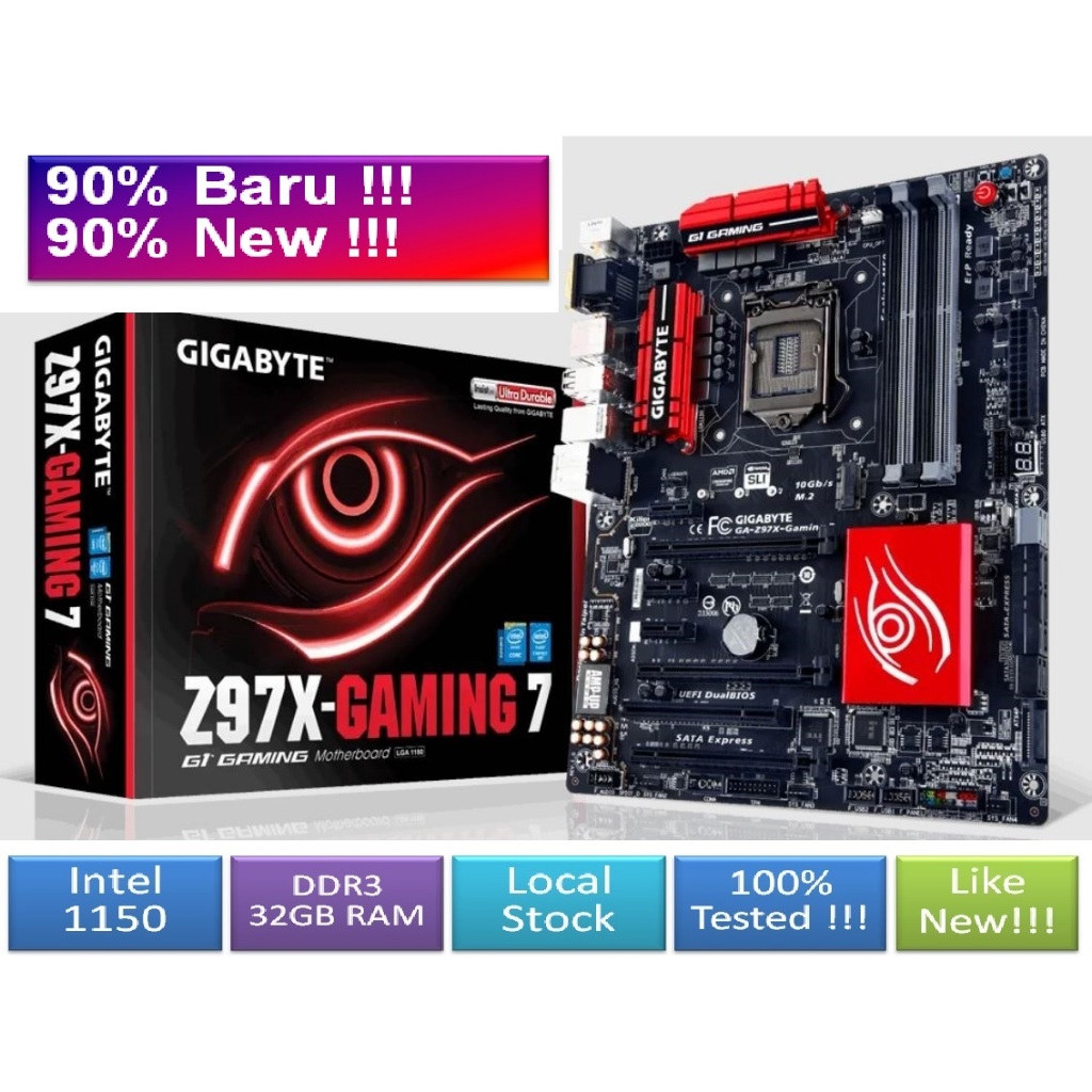 Socket 1150 (90% New !!) Gaming Motherboard Intel LGA1150 Gigabyte MSI B85 Z87 H97 Z97 | Shopee ...