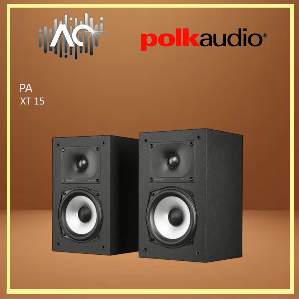 Polk Audio Monitor XT15 High-Resolution Compact Bookshelf Speaker ...
