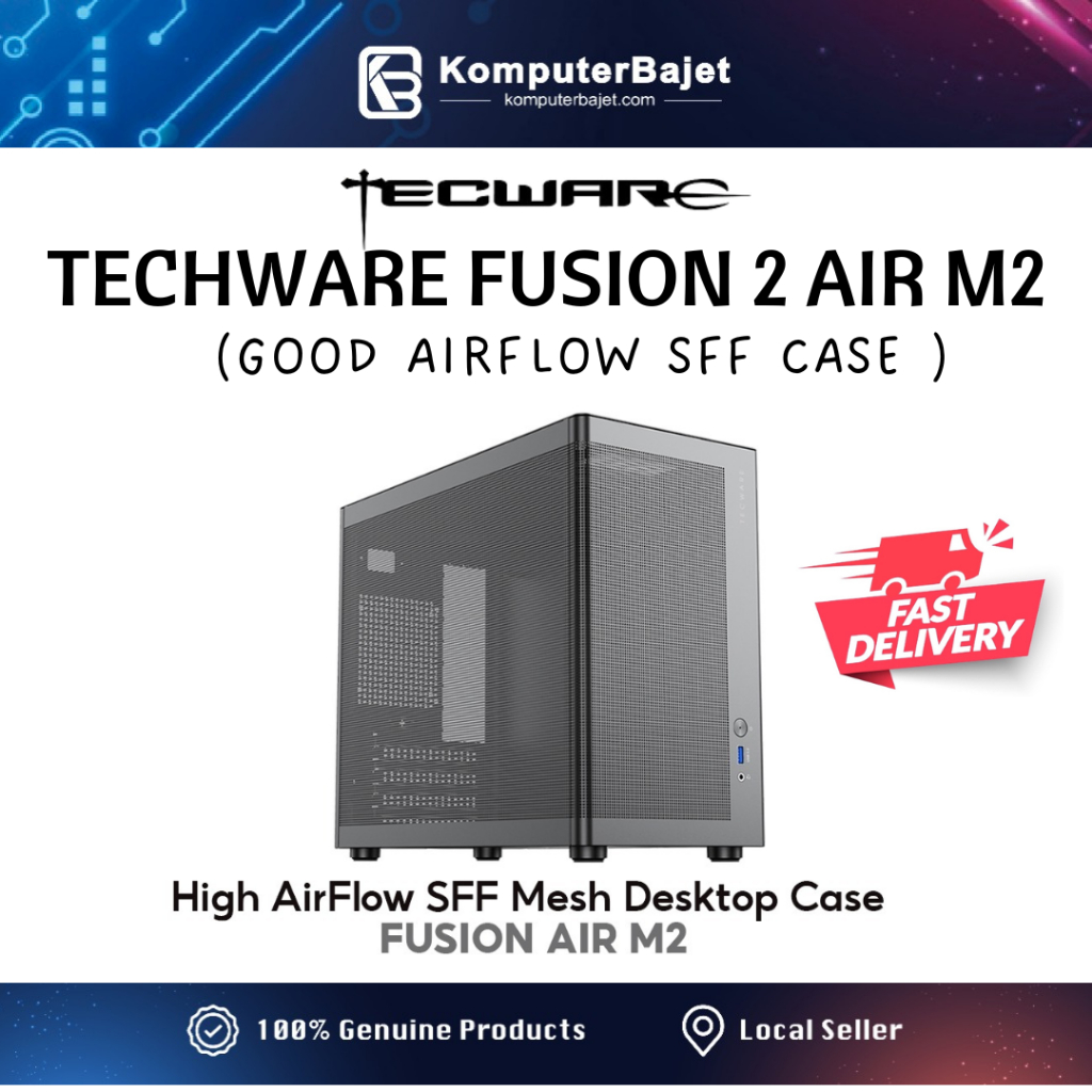 TECWARE FUSION AIR M2 SFF DESKTOP PC CASE / CASING - BLACK | Shopee ...