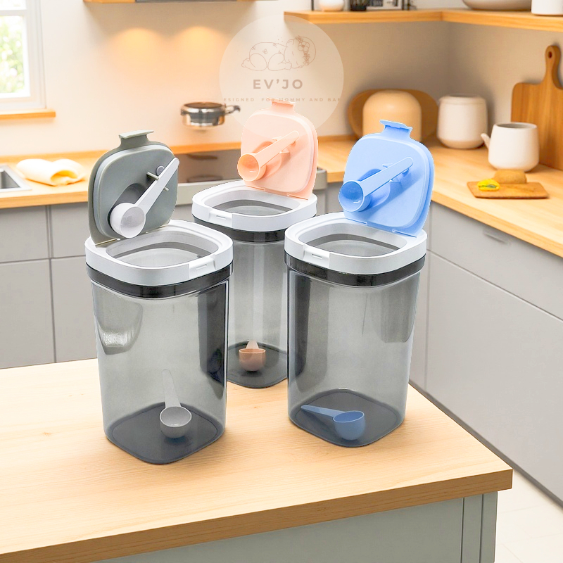 [2 Magnetic Spoon] Bekas Susu Baby Kedap Udara Milk Powder Container ...