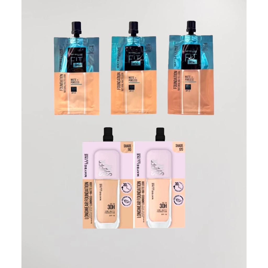 Maybelline Foundation Sachet 5ml Sachets | Shopee Malaysia