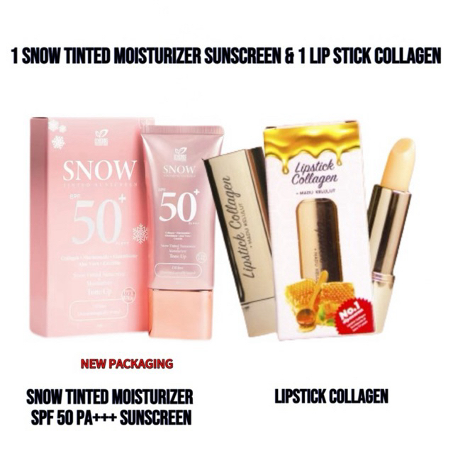 DHERBS- SET COMBO JELITA (SNOW TINTED MOISTURIVER SUNSCREEN SPF 50 PA ...