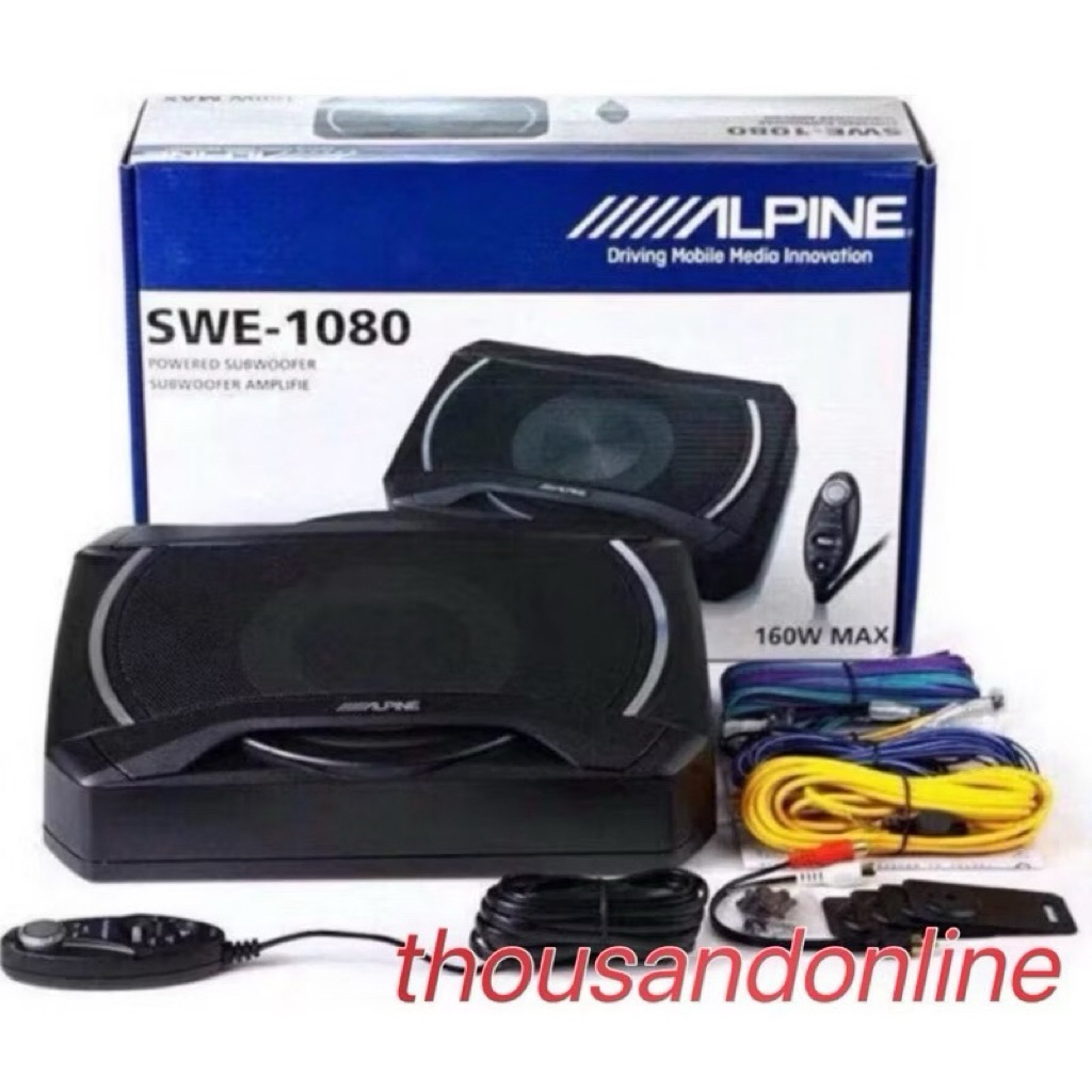 Alpine Woofer Active Subwoofer Underseat Woofer PWE-T080OC SWE-1080 Car ...